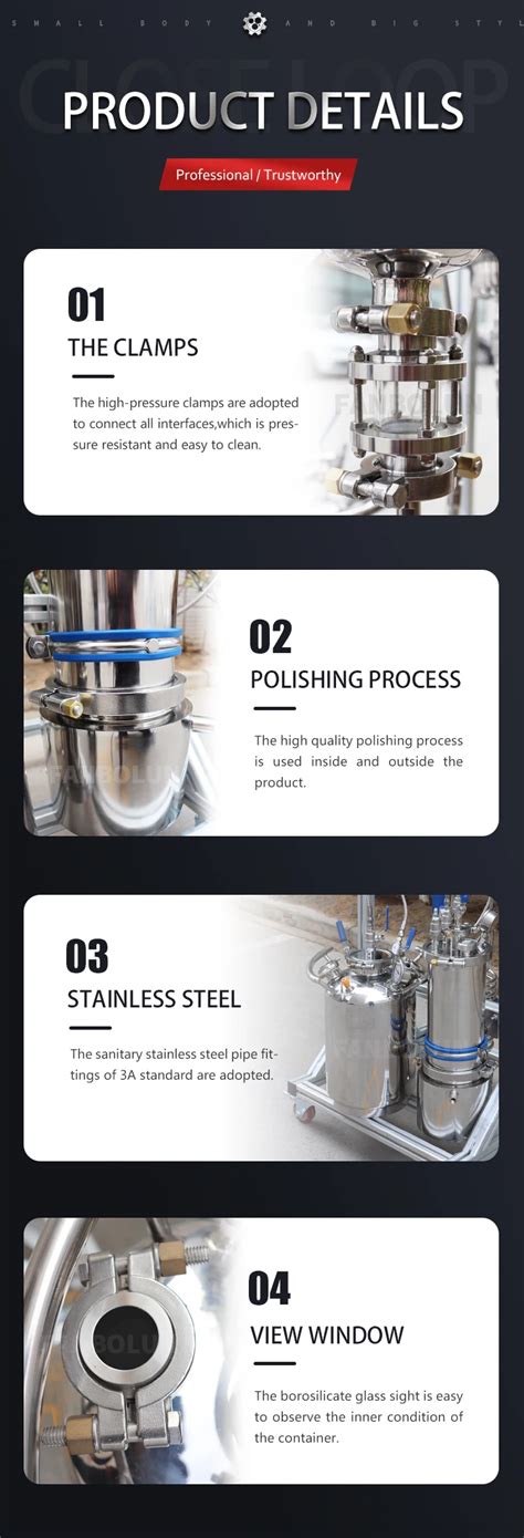 1lb 2lb 5lb 10lb Closed Loop Extractor Botanical Oil Butane Hexane Solvent Extraction Machine