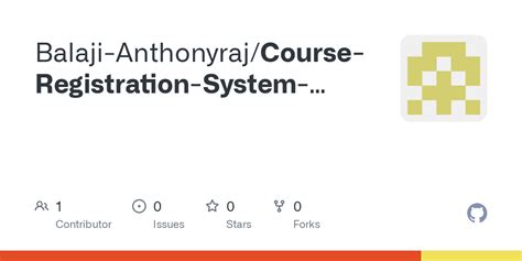 Github Balaji Anthonyraj Course Registration System Frontend