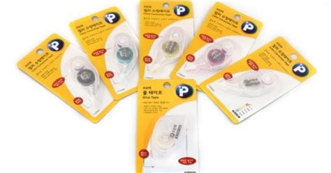 프린텍 국내 최초 컬러수정테이프 5종·풀 테이프 1종 출시