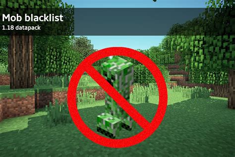 Mob Blacklist Datapack Minecraft Data Pack