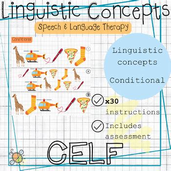 CELF Linguistic Concepts Activities Conditional Speech And Language Therapy