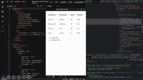 btable sort direction icons are not set properly when using no local