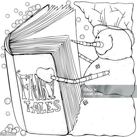 쾌활한 눈사람이 책을 읽고 있습니다 겨울 눈 메리 크리스마스 새해 복 많은 새해 성인 색칠 공부를위한 패턴 흑백 0명에 대한 스톡 벡터 아트 및 기타 이미지 Istock