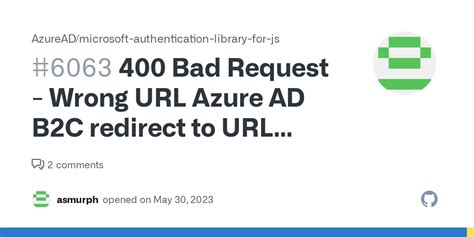 400 Bad Request Wrong Azure AD B2C Redirect To Login