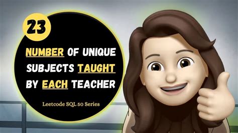 leetcode sql problem 2356 number of unique subjects taught by each