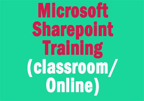 Sharepoint Training In Bangalore Online Or Classroom In Bengaluru