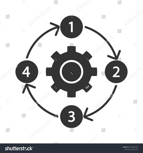 Process Diagram Glyph Icon Pfd Flowsheet Vector De Stock Libre De