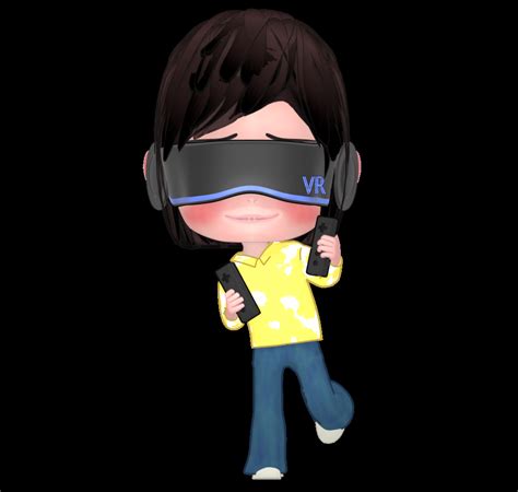 VRゴーグルをつけた女の子のイラスト いらすとMAPめっけもん