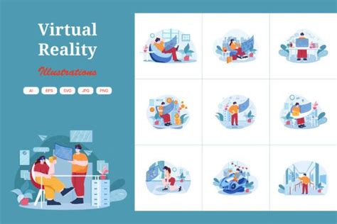 M424virtual Reality Illustration Pack Graphic By Freeslab88 · Creative