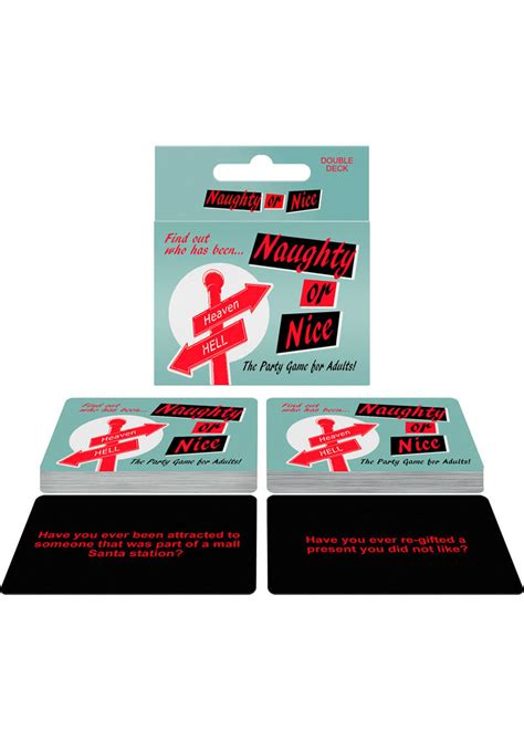 Naughty Or Nice Drinking Card Game Naughty Party