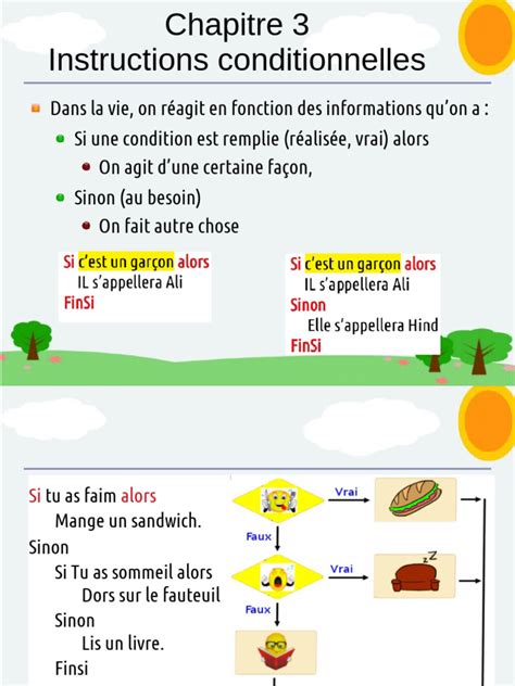 Chapitre3 Les Instructions Conditionnelles Pdf
