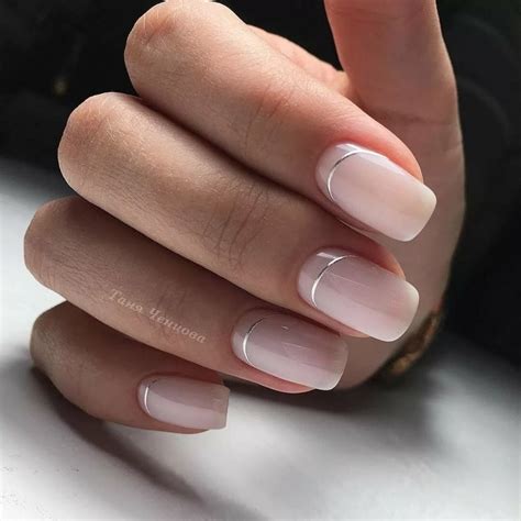 Нюдовий манікюр квадрат 59 фото