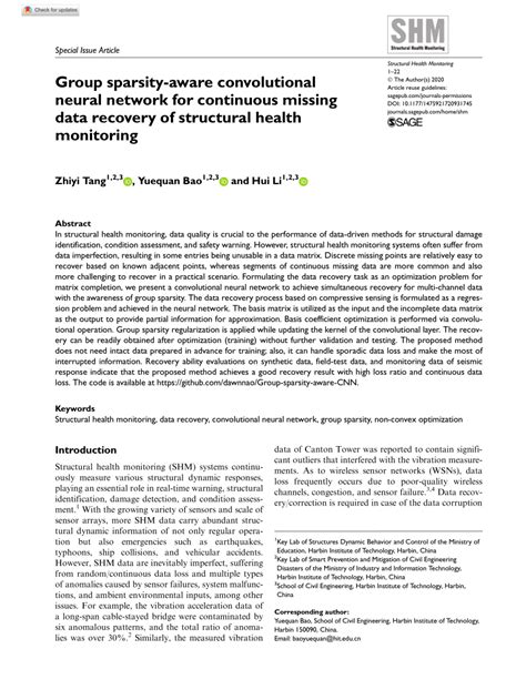 Pdf Group Sparsity Aware Convolutional Neural Network For Continuous Missing Data Recovery Of
