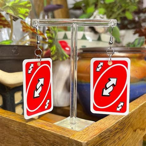 Card Earrings Etsy