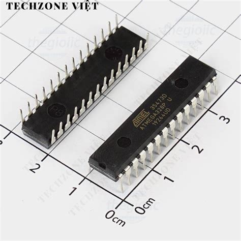 Atmega328p Pu 8 Bit Avr Microcontroller 20mhz 32kb Flash 28 Dip Techzone Việt Shopee Việt Nam