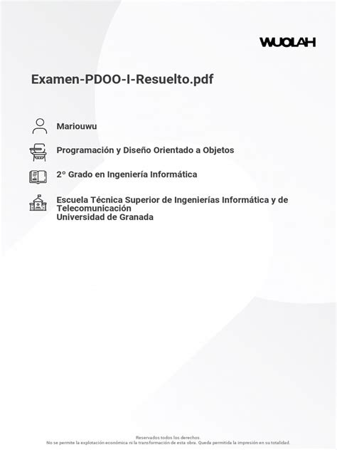 Examen Pdoo I Resuelto Pdf Java Lenguaje De Programación Programación Orientada A Objetos