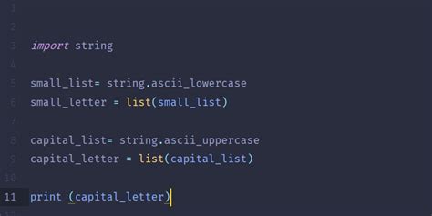 Store Alphabet In A List With Python Dev Community