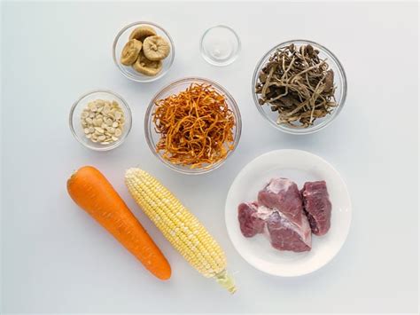 Dried Cordyceps Flower And Tea Tree Mushroom Soup With