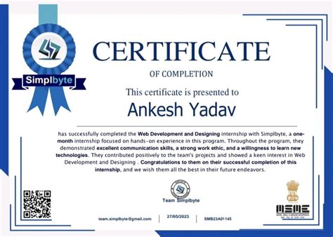 Ankesh Yadav On Linkedin Simplbyte Webdevelopment Internship