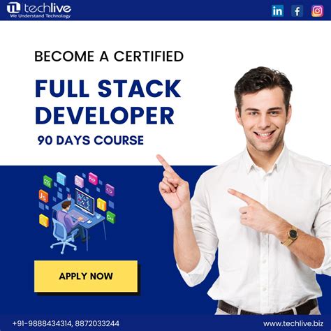 Join Techlive Solutions 90 Day Course To Become A Full Stack Developer