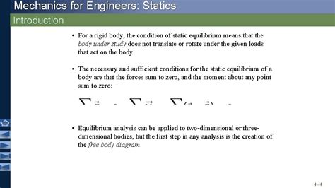 CHAPTER 4 Mechanics For ENGINEERS STATICS Equilibrium Of