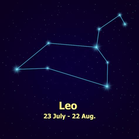 Vector Signo Del Zodíaco Leo Astrología Vector Premium