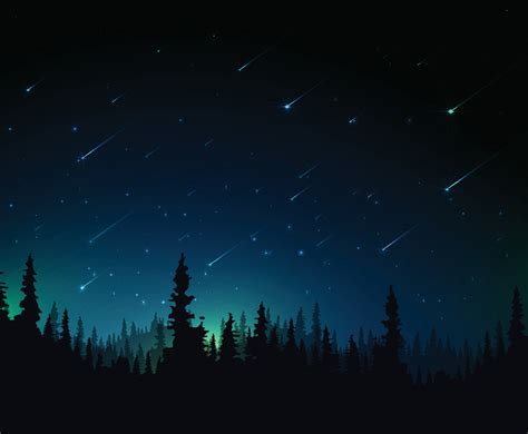 Meteor Shower Background Concept Vector Art And Graphics