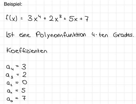 Koeffizienten Polynomfunktion Mathematik Funktion Gleichungen