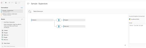 Table Extensions Tableau