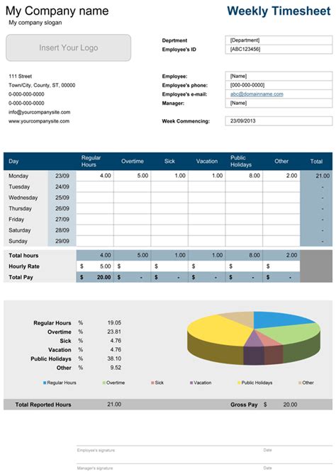 Timesheet Converter Chart Weekly Timesheet Template Free Time Sheet