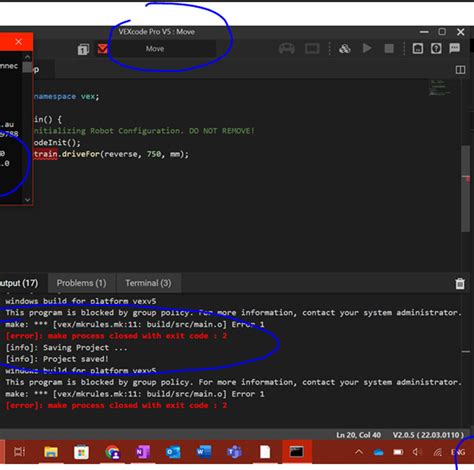 Unable To Compile Vexcode Pro Without Local Admin Right Programming