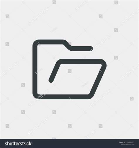 Open Folder Vector Icon Modern Simple Stock Vector Royalty Free