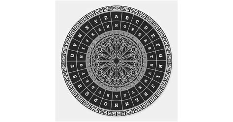 Caesar Shift Rot13 Cipher Classic Round Sticker Zazzle