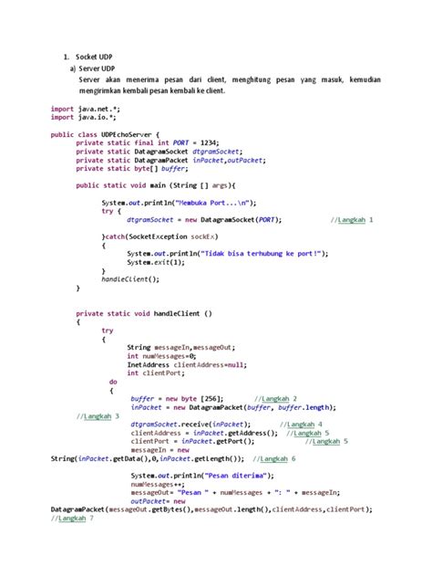 Modul Socket Udp Pdf Network Socket Wide Area Network