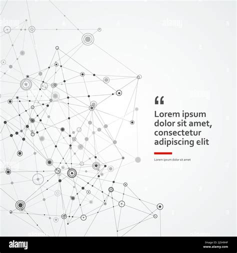 Geometric Concept With Connected Line And Dots Simple Technology