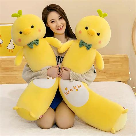 Jual Boneka Guling Bebek Piyo Lucky Bahan Yelvo Import Guling Boneka