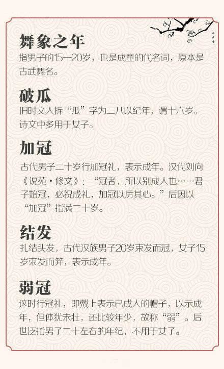 我國古代對各個年齡階段的稱謂你年齡對應的稱謂是什麼 每日頭條