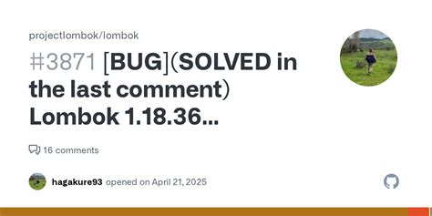 [bug] solved in the last comment lombok 1 18 36 processor