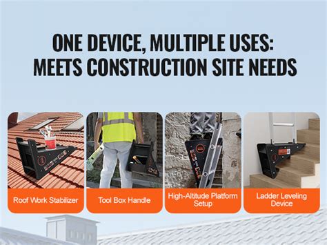 Vevor Ladder Levler 380lbs Load Pp Leveling Tool With Storage For Uneven Ground Vevor Au