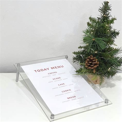 아크릴메뉴판 안내판 가격표 아크릴스탠드 Pop꽂이 테이블텐트 클래식 A5 디피지샵 Dpgshop