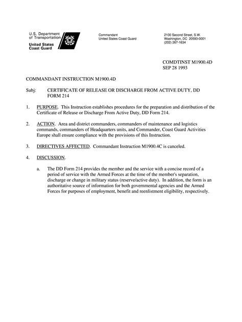 Commandant Instruction M19004d Form Fill Online Printable Fillable Blank Pdffiller