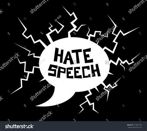 Hate Speech Destructive Dialogue Bubble Metaphor Stock Vector Royalty