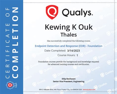 Qualys Endpoint Detection And Response Edr Foundation