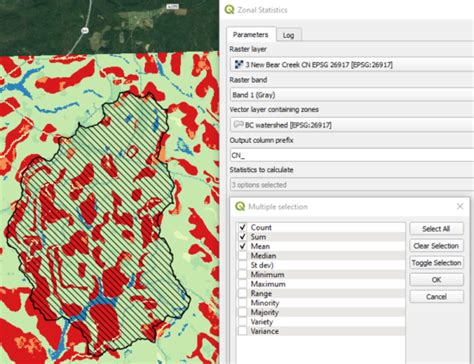 Calculate Area Weighted Average Curve Number Using Land Cover Raster File And Hsg Raster File In