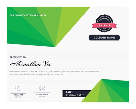 Premium Vector Certificate Template