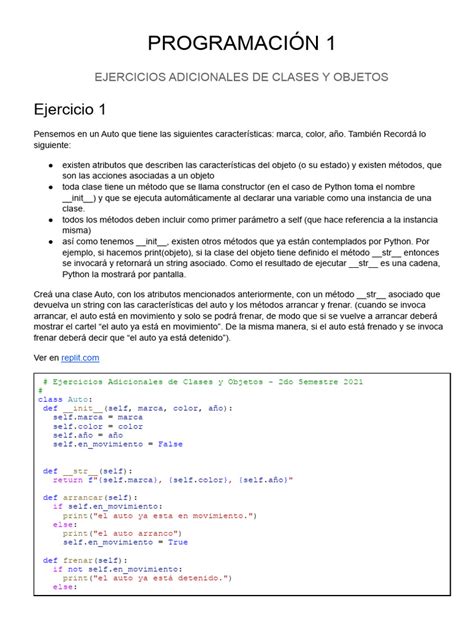 Ejercicios Hechos Pdf Objeto Informática Python Lenguaje De Programación