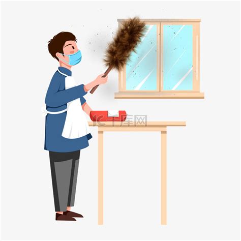 打扫卫生清扫灰尘素材图片免费下载 千库网