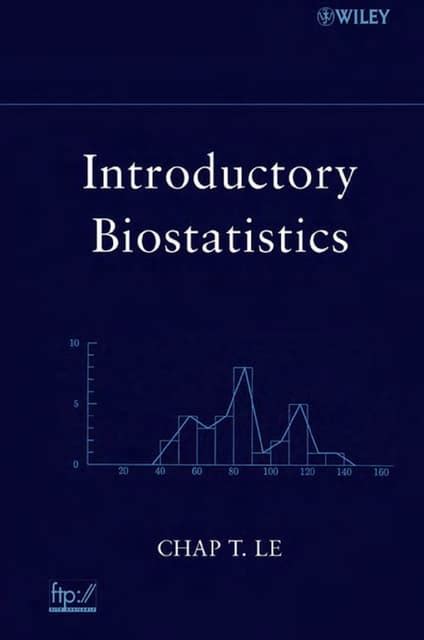 Introductory Biostatistics Chap T Le Wiley 2003 Pdf