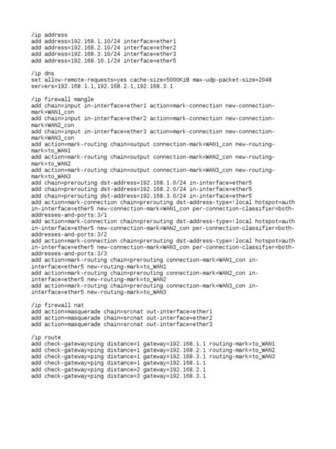 3 Wan Load Balancing Script Mikrotik Download Free Pdf Ip Address Computer Network