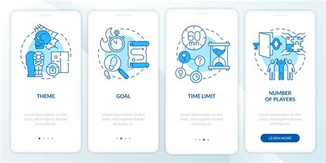 Escape Rooms Components Blue Onboarding Mobile App Screen Time Limit